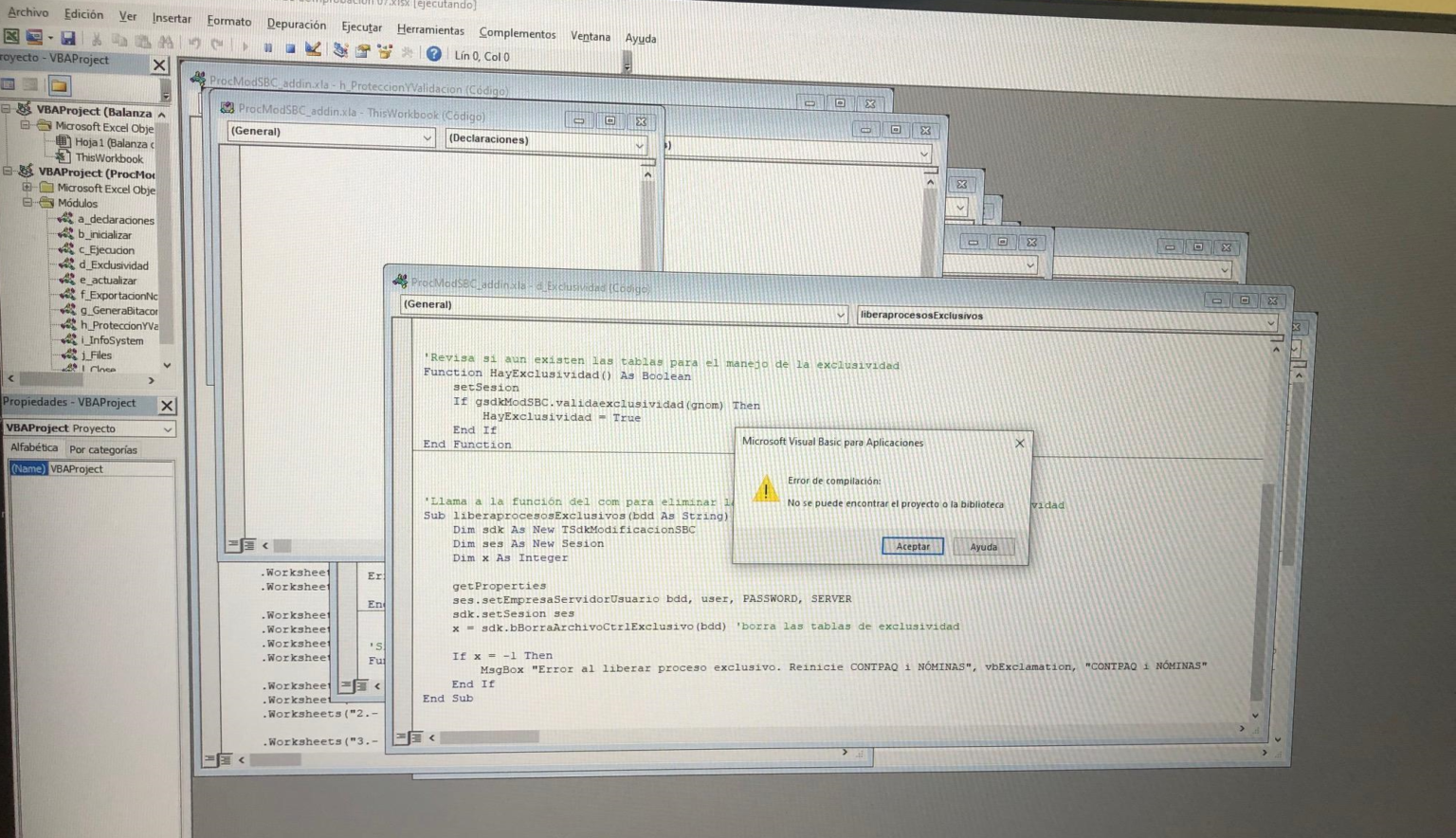 Error en excel se abre visual basic solo - Angellomix